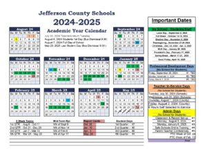 Jefferson County School District Calendar 2024-2025 [JCPS]